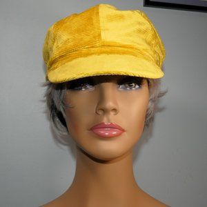 Accessories | Stylish Fashionable Fall Yellow Colored Corduroy Newsboy ...